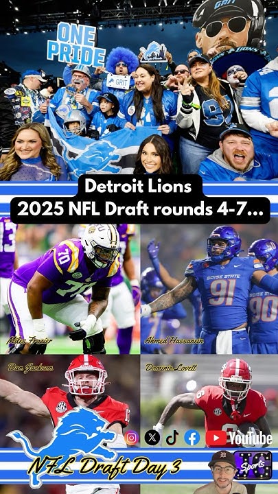 Detroit Lions draft rounds 4 through 7 recap | 2025 NFL Draft #detroitlions #nfldraft #onepride ...