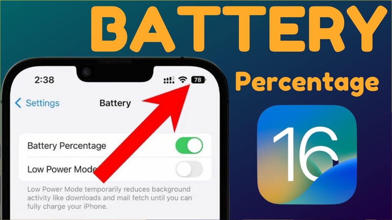 iOS 16 iPhone battery percentage: How to show it Status Bar - YouTube