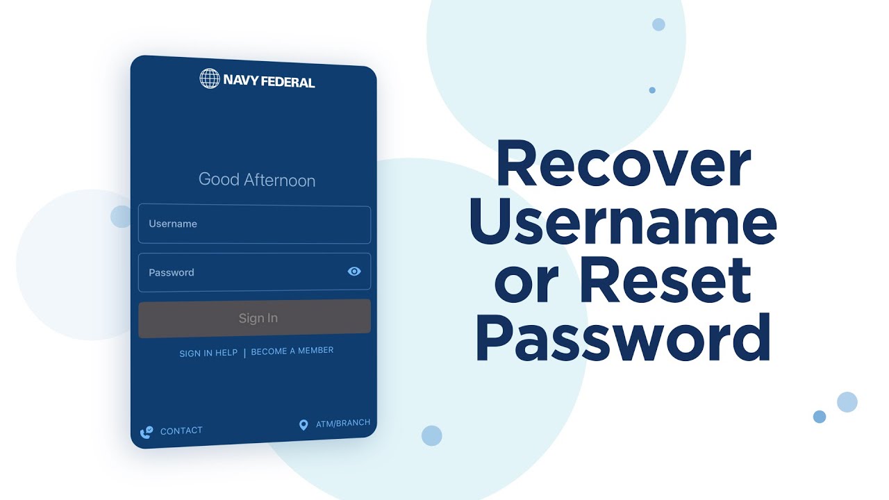 How to Reset Your Navy Federal Username and Password (App & Online ...