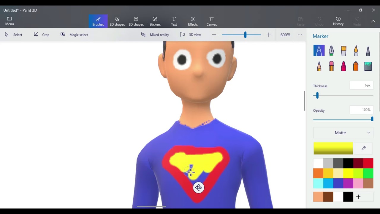 How to make Super-Man in paint 3D | Super-Man| Abdul Creations - YouTube