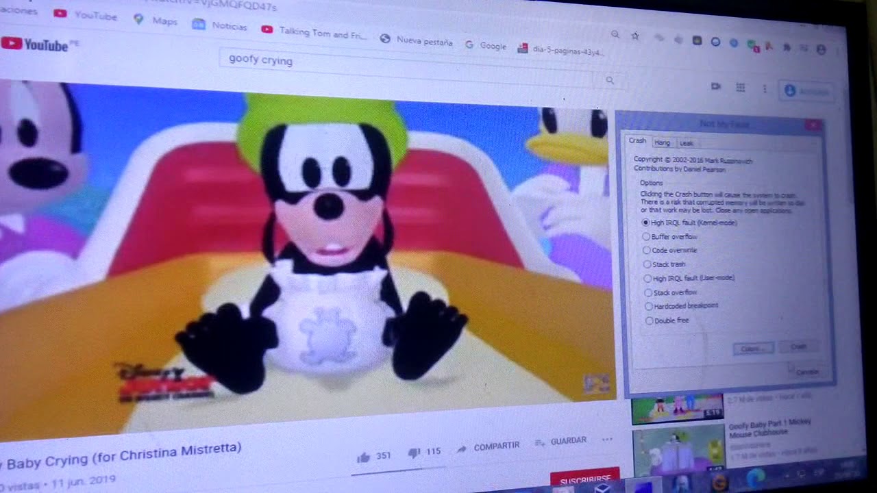 Goofy Baby crying HAS BSOD - YouTube