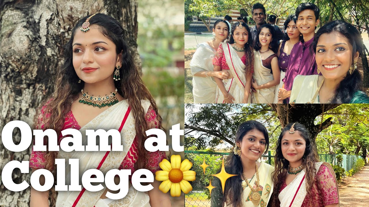 College Onam Celebration🌼 | Hansika Krishna - YouTube