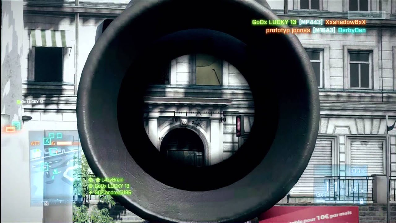 Battlefield 3: SVD semi auto Sniper - 1080p (XBOX 360 Multiplayer Beta ...