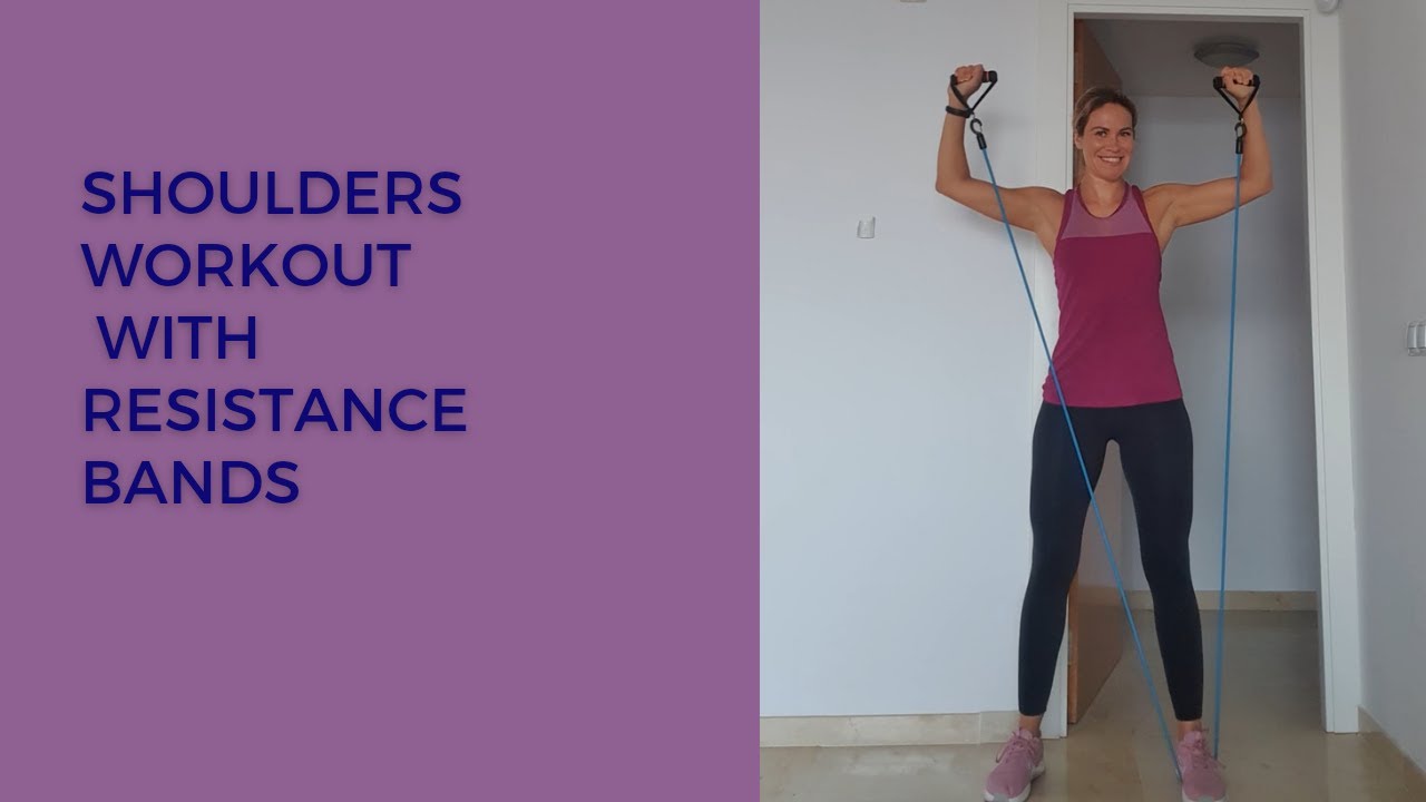 Shoulders workout with resistance bands - YouTube