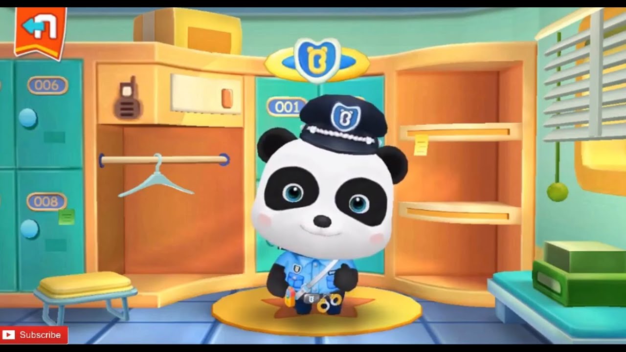 Play and learn with the little panda cop | The most beautiful game for ...