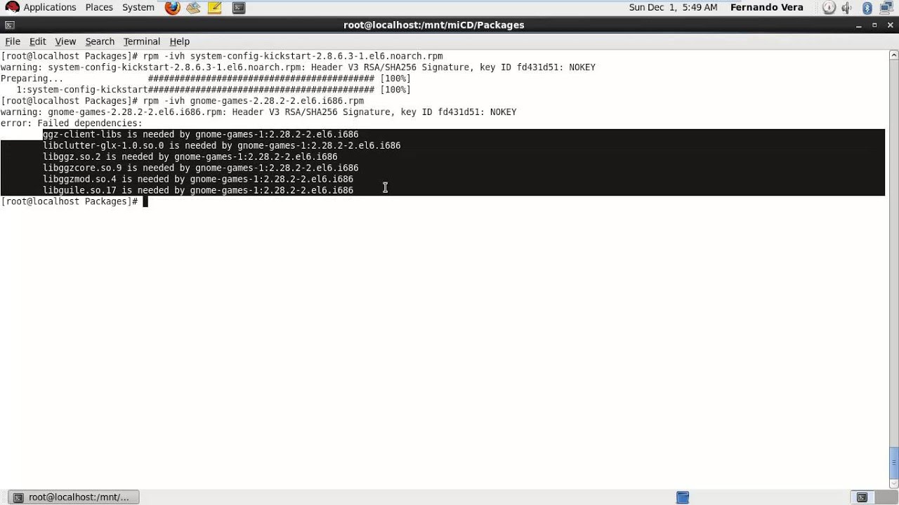 Guia 12 Red Hat Package Manager Fernando Vera TI1215 230 B - YouTube