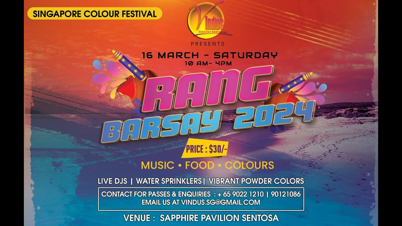 Rang Barsay 2024 - Holi Singapore - YouTube