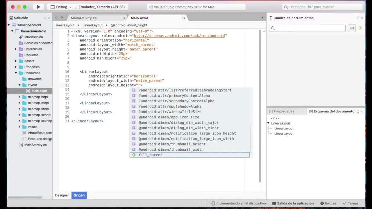 Xamarin desde Cero Xamarin Android LinearLayout Layouts Parte 24 - YouTube