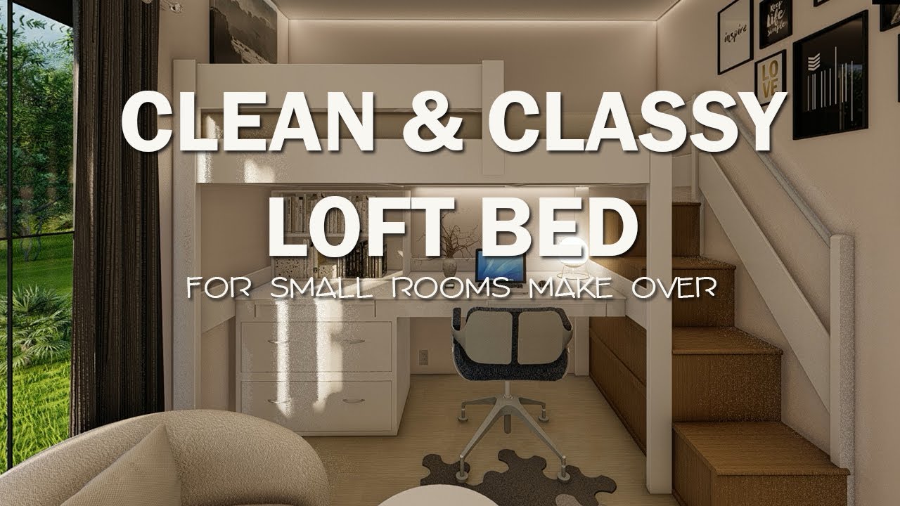 COZY LOFT BED FOR SMALL ROOM| |MINIMALIST|DESIGN IDEA|4K|LOFT BED ...