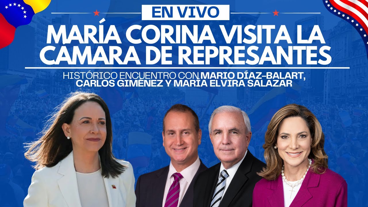 VIVO - María Corina Machado visita Cámara de Representantes de EE.UU EN ...