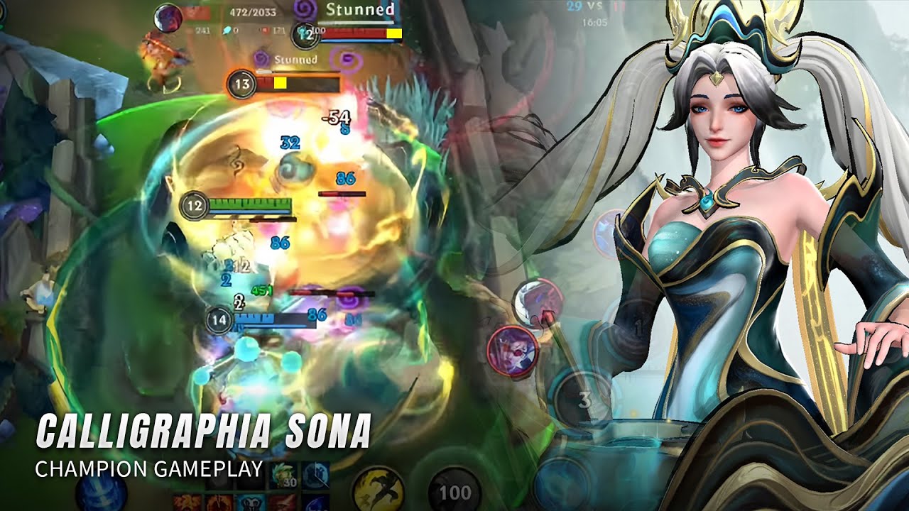 Calligraphia Sona Gameplay || League of Legends: Wild Rift - YouTube