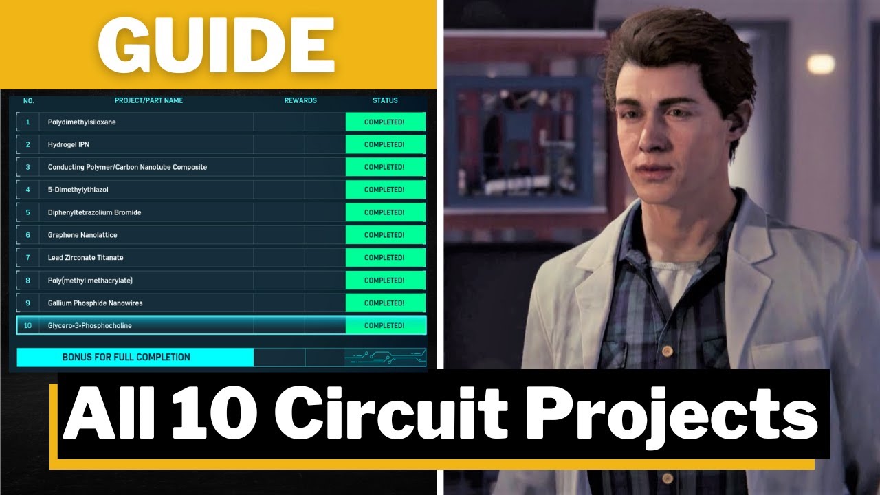 Marvel's Spider Man - All 10 Circuit Projects (Full Guide) - YouTube