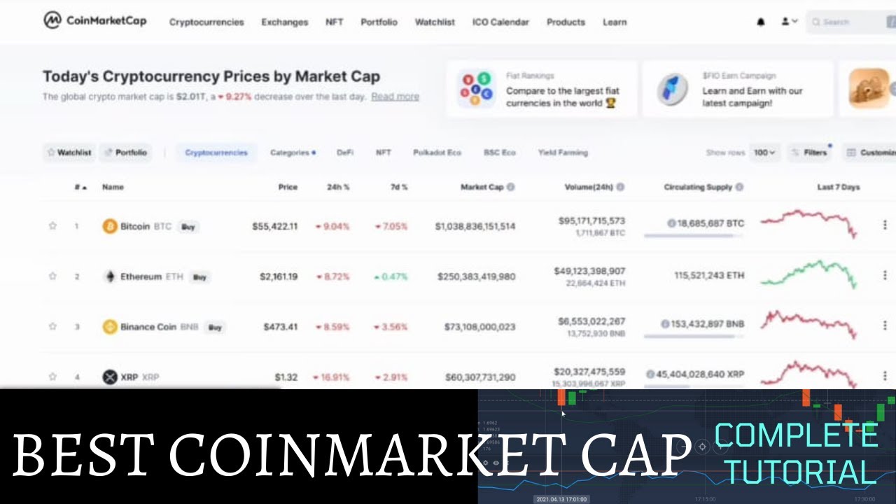 How To Use Coinmarket Cap Tutorial 2021 -price-tracking website for ...