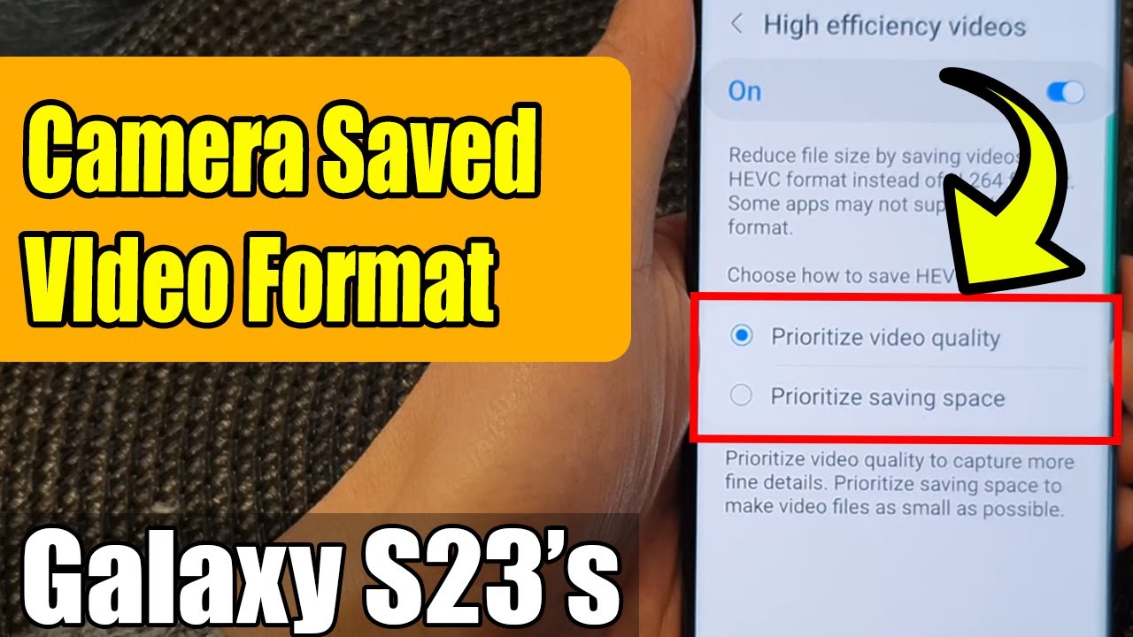 Galaxy S23's: How to Set the Camera Saved Video to Prioritize Video ...
