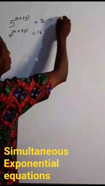 ‎Exponential Equations Leading to Simultaneous Equations#maths #maths # ...