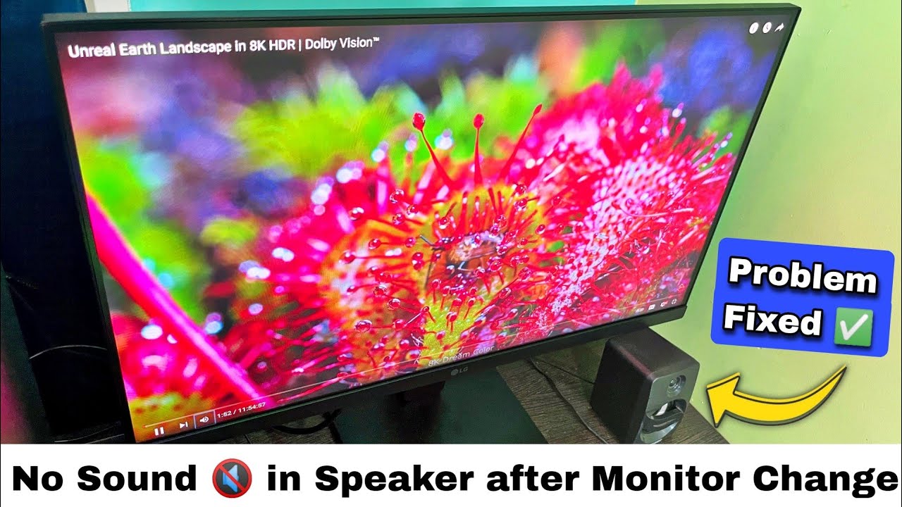 Speaker not working in PC after Monitor change | Computer me Speaker ...