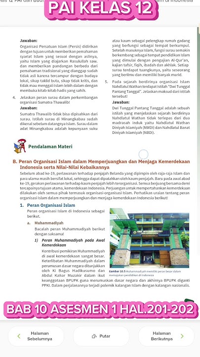 PAI KELAS 12 SEMESTER 2 BAB 10 ASESMEN 1 HAL. 201-202 PR INTAN PARIWARA - YouTube