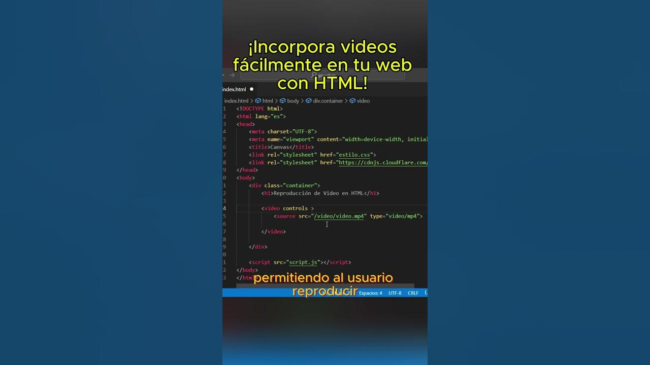 Incluir Video Con Html Javascriptdesdecero Aprendejavascript Programacion Cursodejavascript