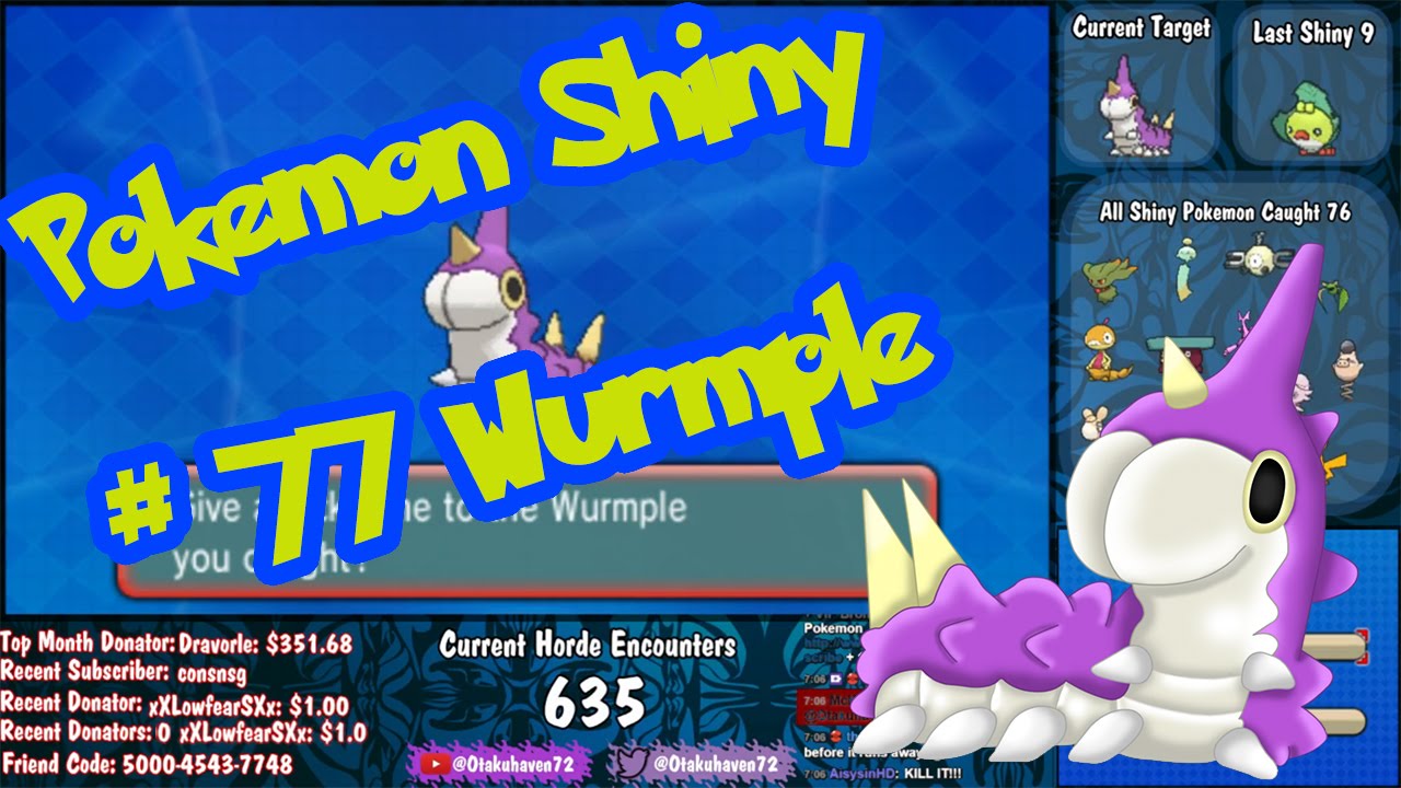 Live Shiny Wurmple 635 Hordes - Pokemon Omega Ruby & Alpha Sapphire ...