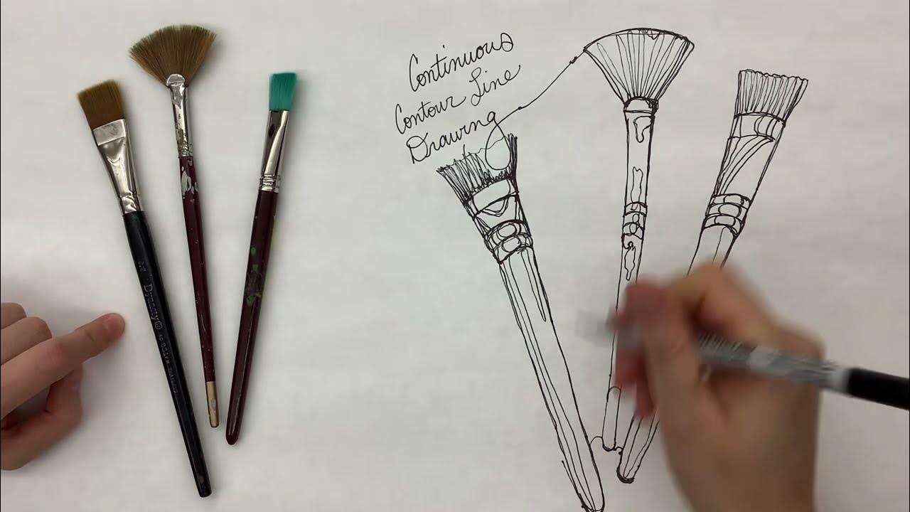How to draw- Continuous Contour Line Drawing - YouTube