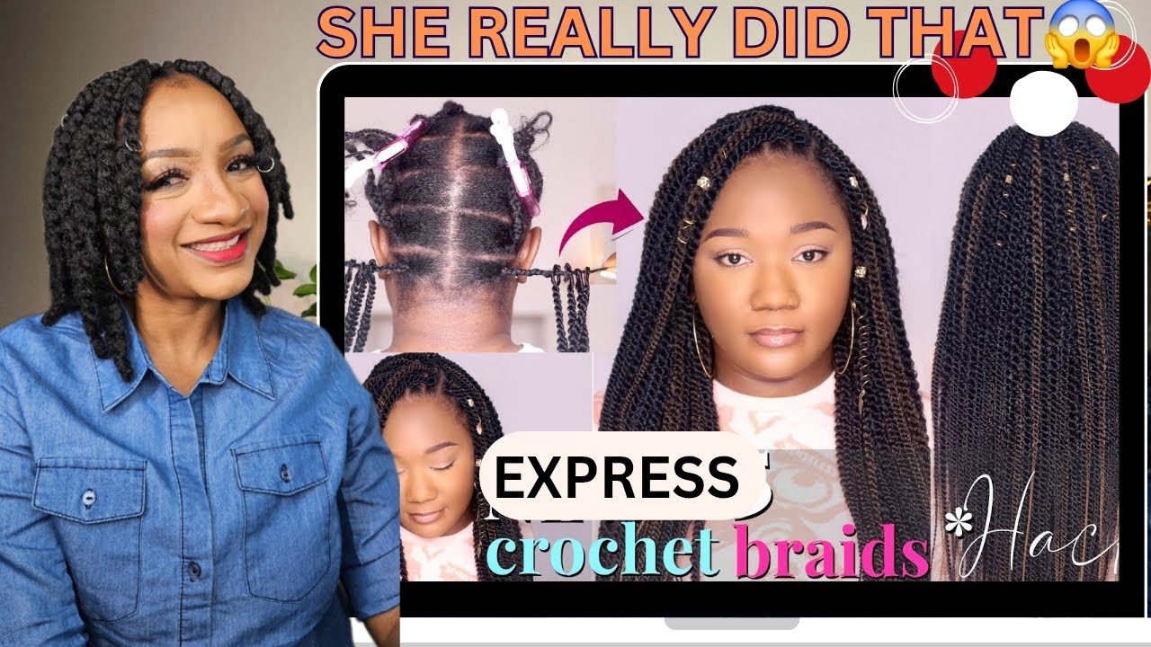 How to do the new express crochet braids as a beginner. - YouTube