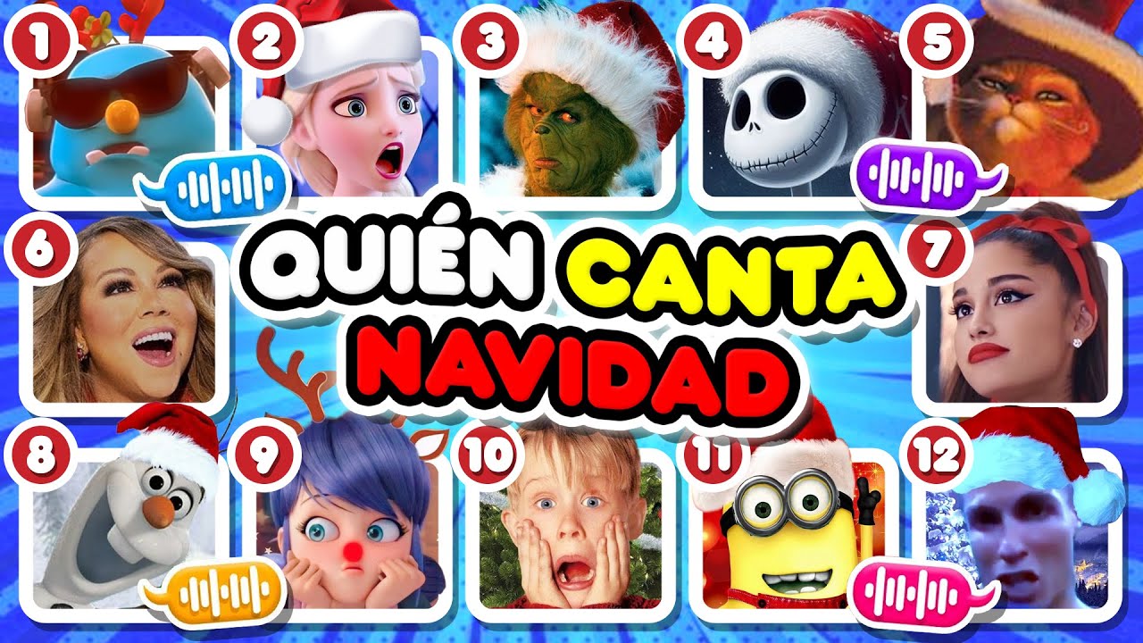 Adivina Quién CANTA Navidad 🎶🎄Elsa, Grinch, Feliz Navidad, Mi Pobre ...