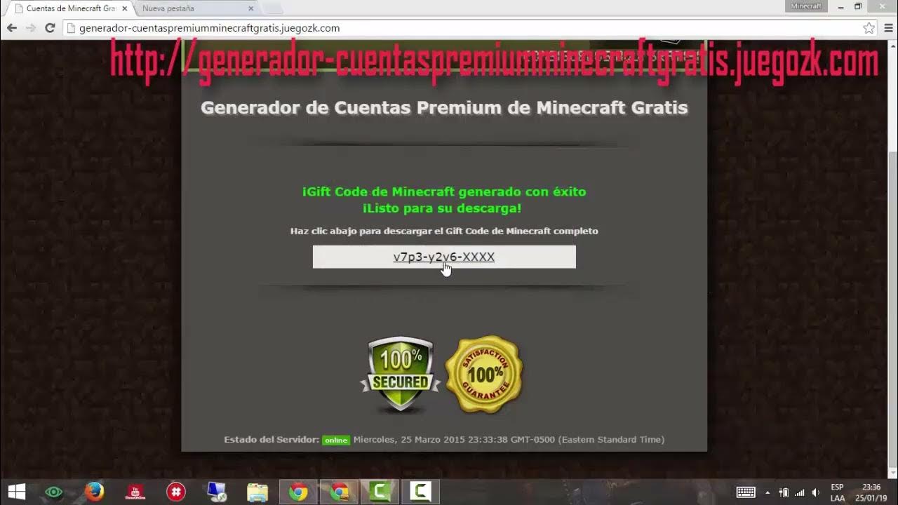cuentas premium de Minecraft gratis con contraseñas publicas - YouTube