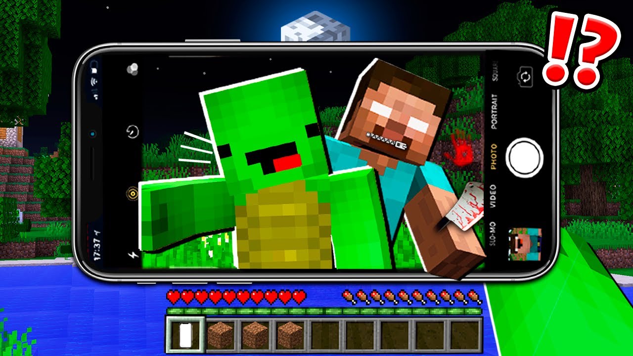 Why Scary HEROBRINE Became CRAZY and ATTACK Mikey and JJ at Night ? - Minecraft (Maizen) - YouTube