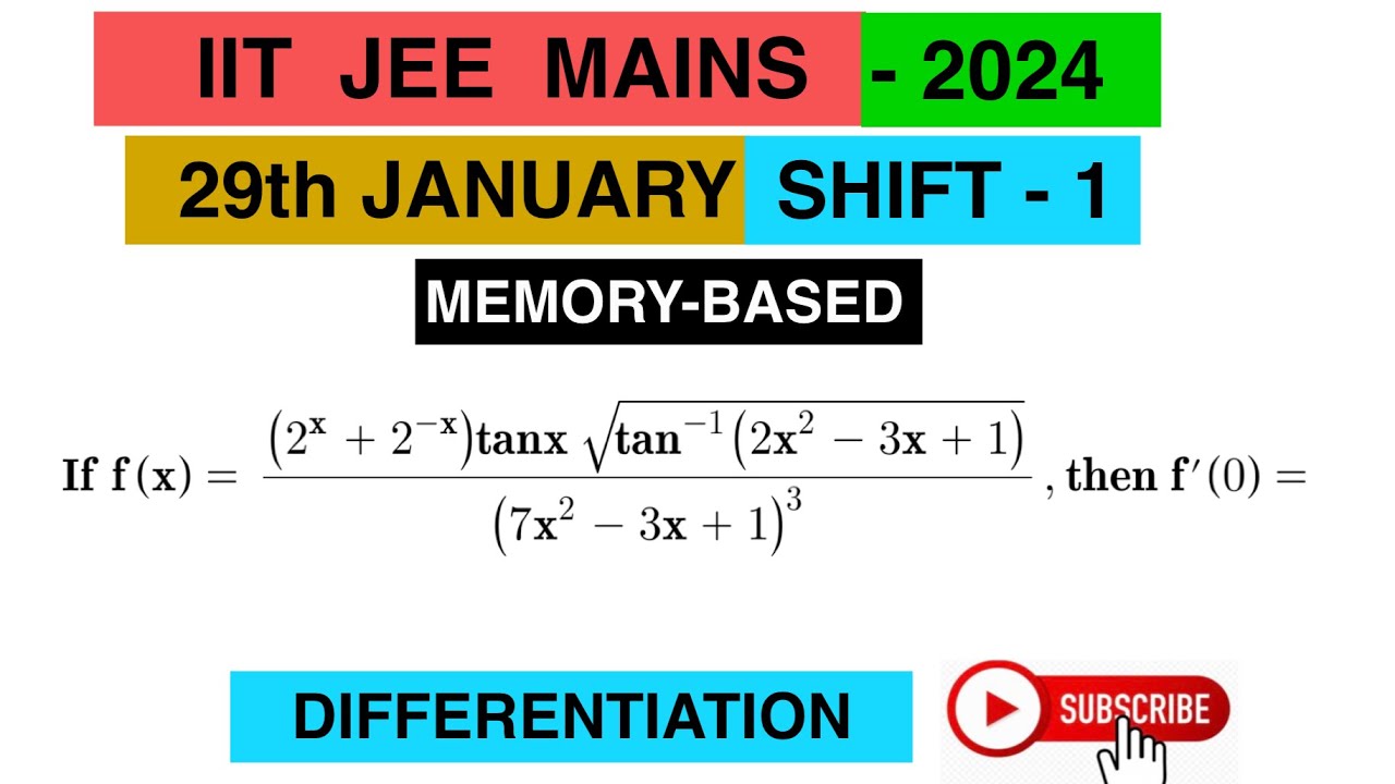  IITJEEMAINS 2024 let F x 2 x 2 x tanx Square Root tan Inverse 2x 2