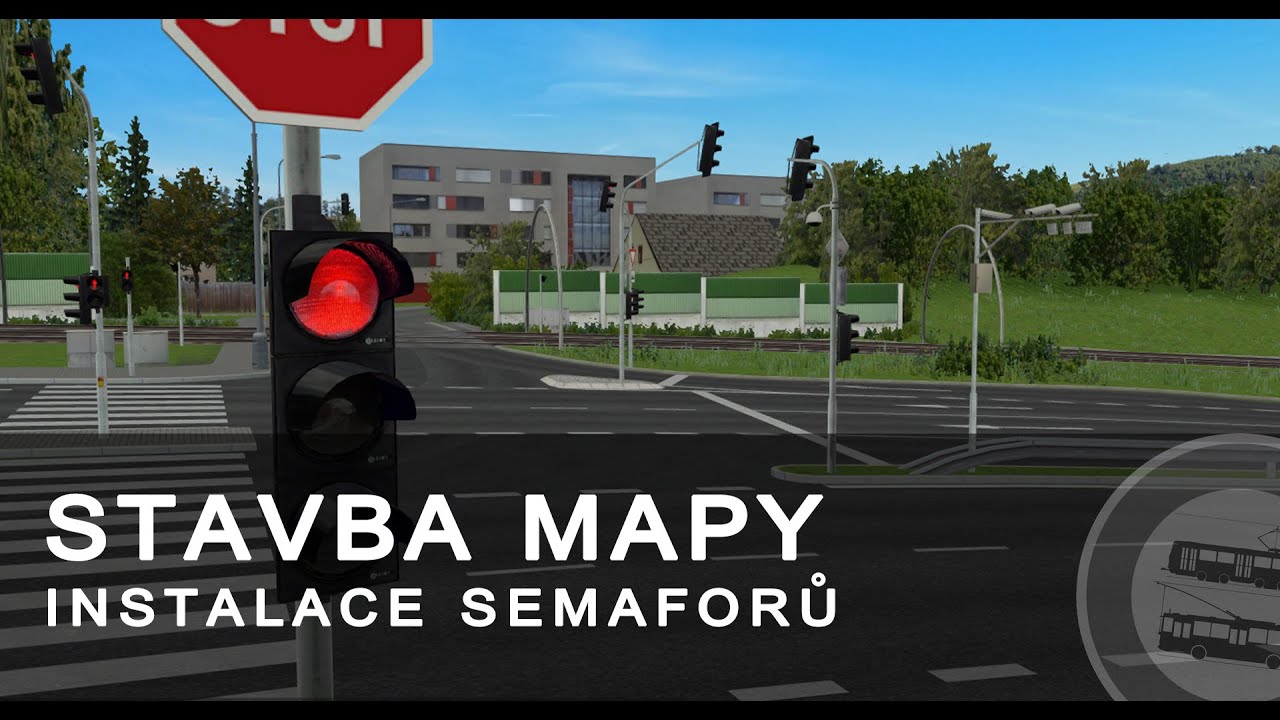 Simt Simulator | stavba mapy | instalace semaforové křižovatky - YouTube