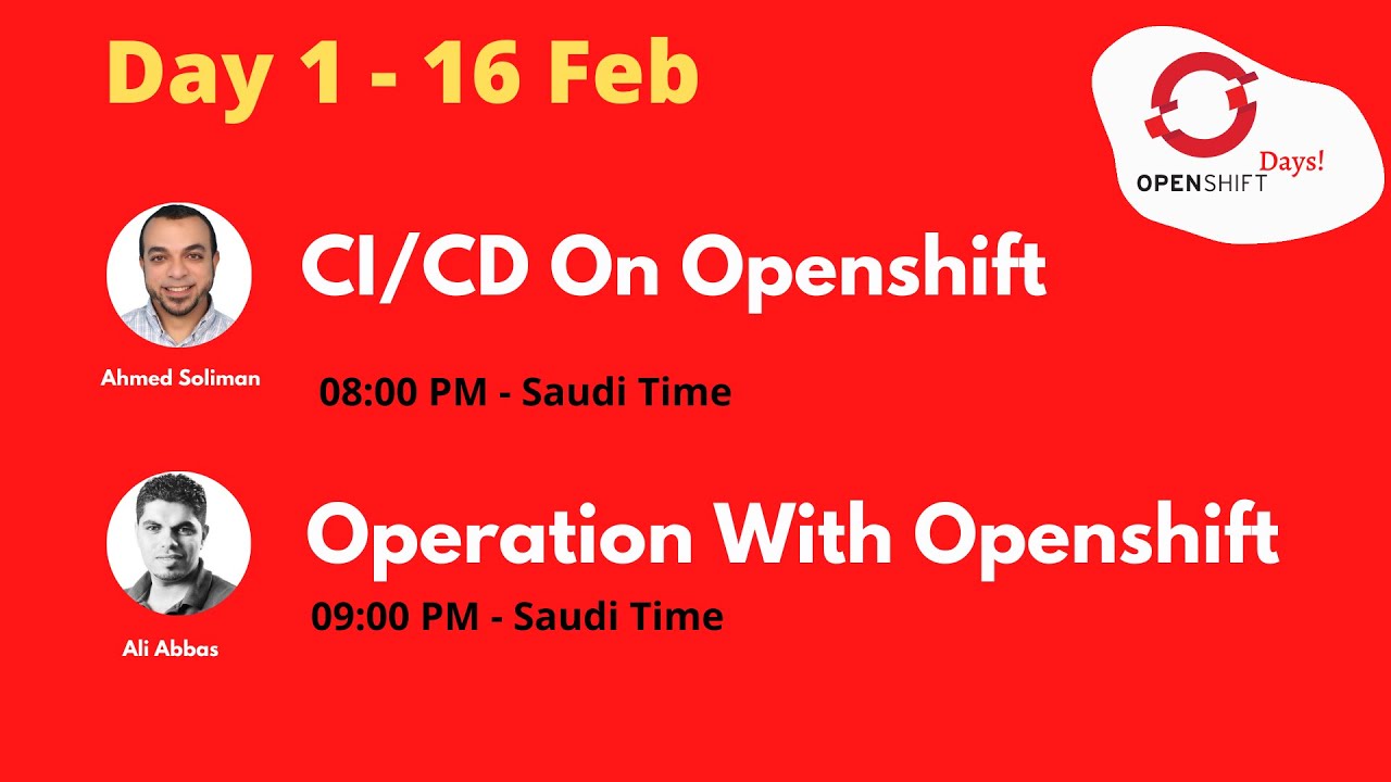 Openshift Days - Day #1 - YouTube
