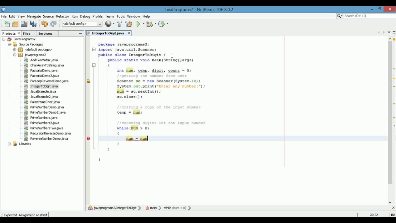 Java Program To Break Integer Into Digits - YouTube