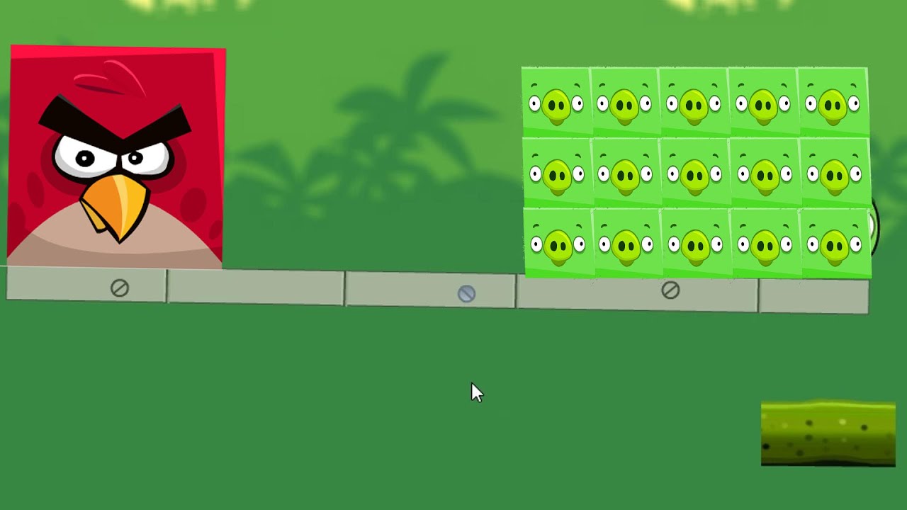 Angry Birds Kick Piggies - GIANT SQUARE BIRD KICK ALL TINY SQUARE ...