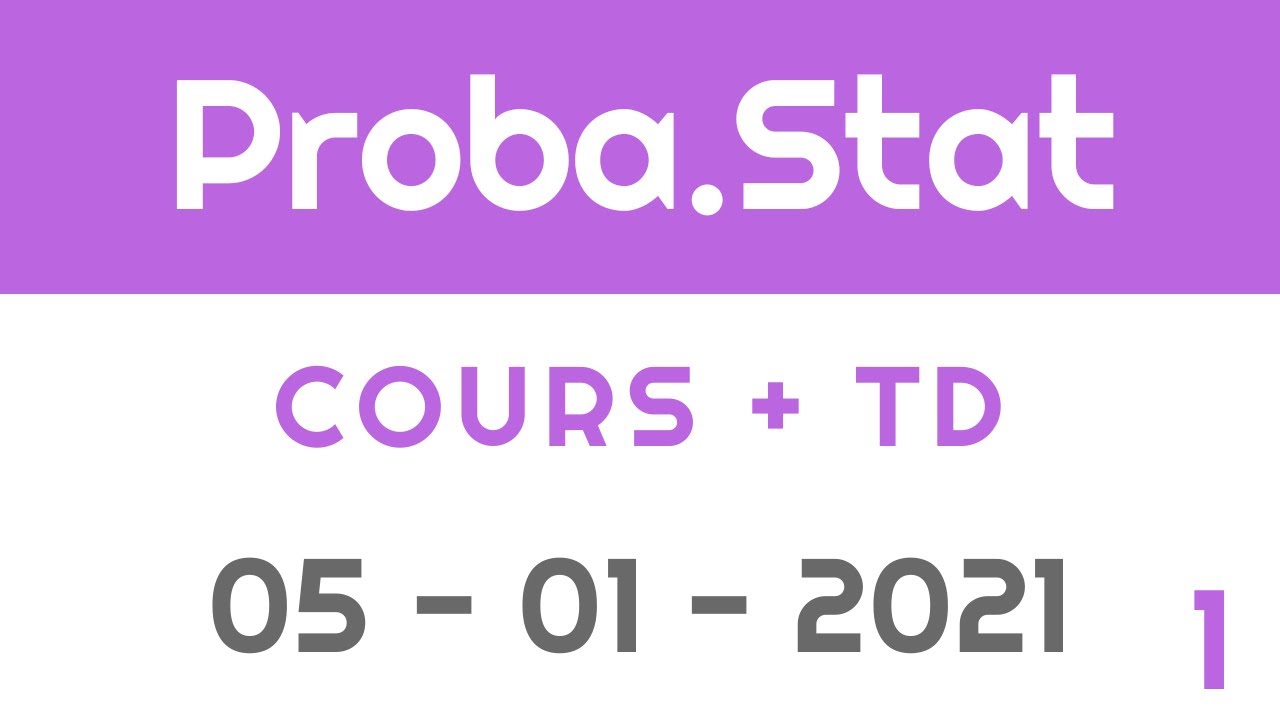 Premier ( Cours + TD ) Proba.Stat - YouTube