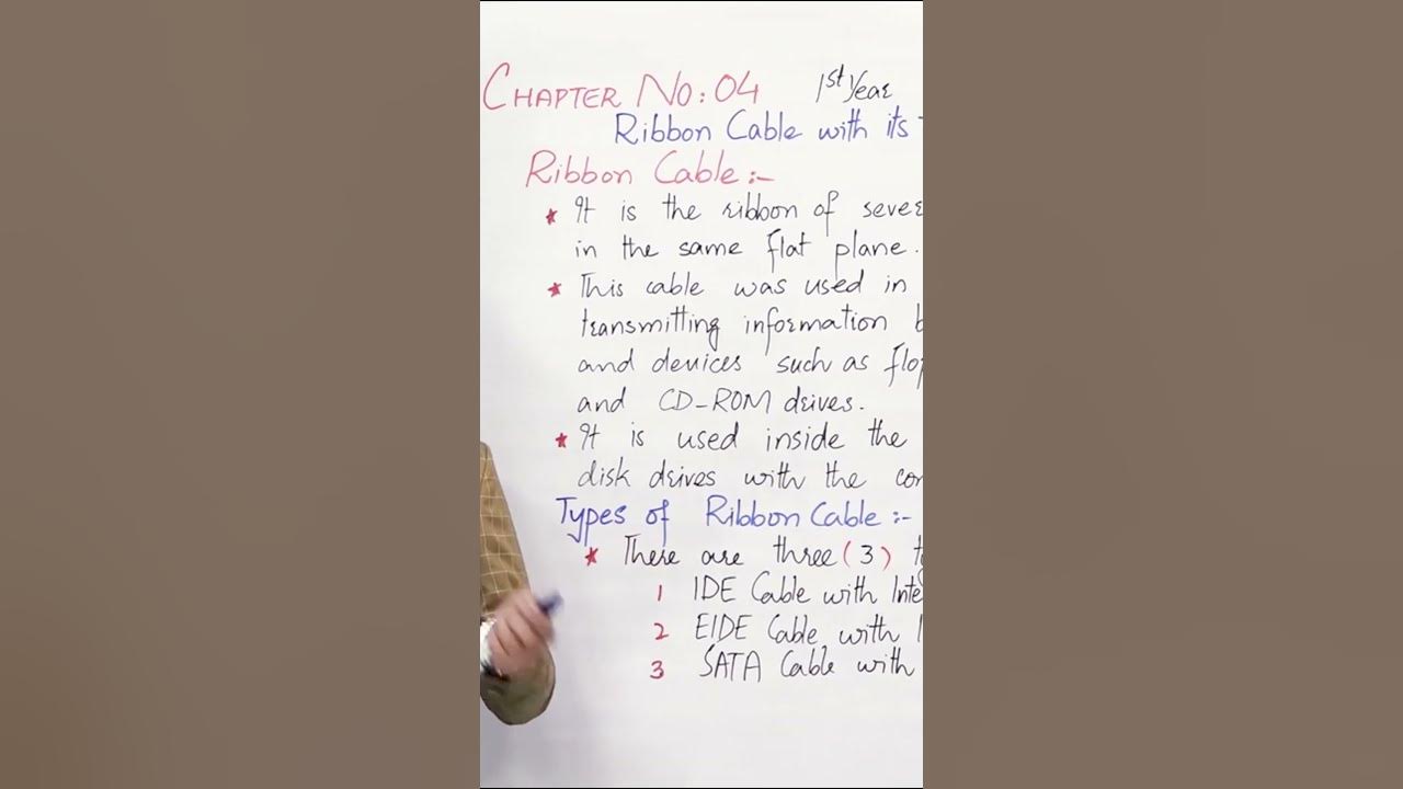 PGC lectures-Inter Part 1-KPK Board-Computer-Chapter 4 - Ribbon Cables - YouTube