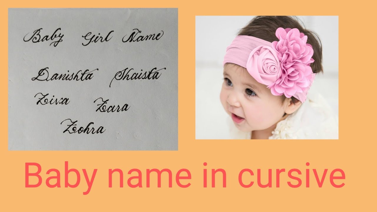 Baby Name in cursive writing Best and Easy - YouTube