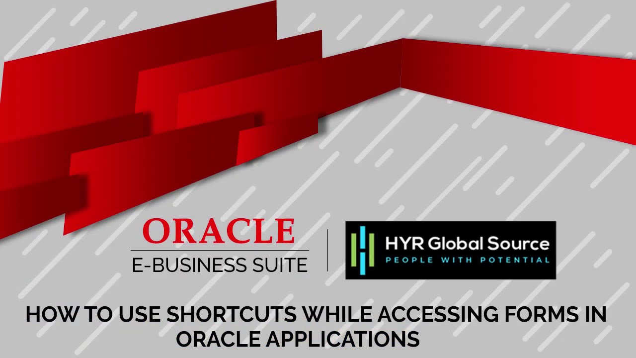 Oracle Ebs How To Use Shortcuts While Accessing Forms In Oracle