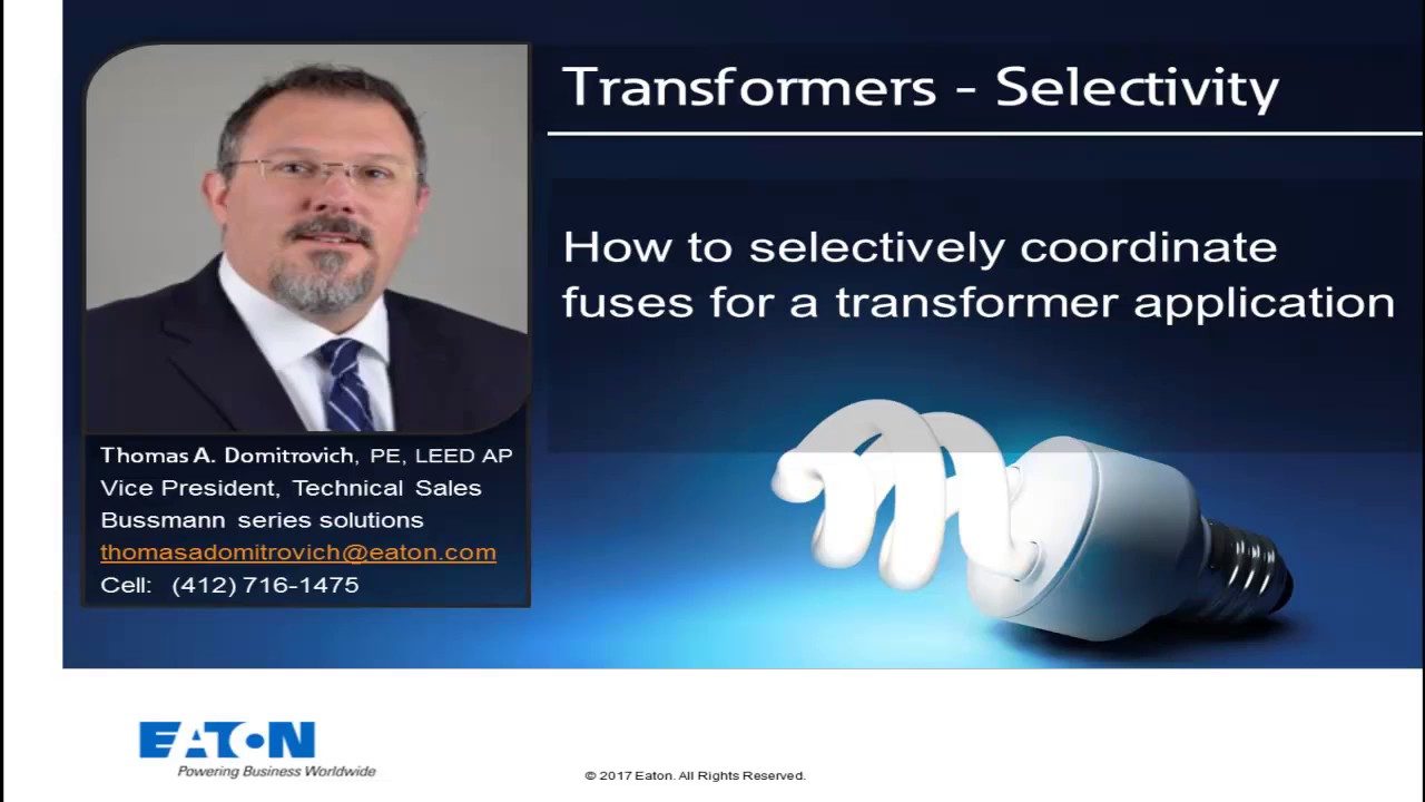 Fuse selective coordination and transformers - YouTube