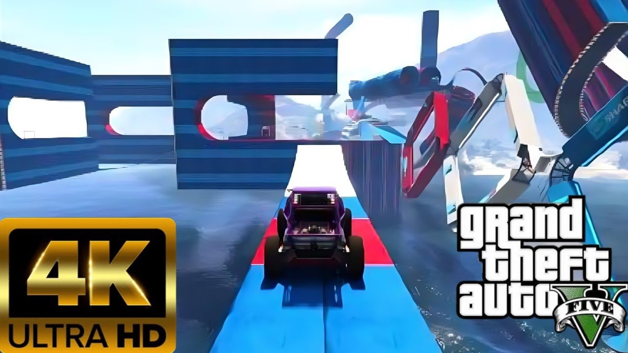 GTA5 Online parkour - 4K ultra HD Insane Ratel Buggy Wallride Skill ...
