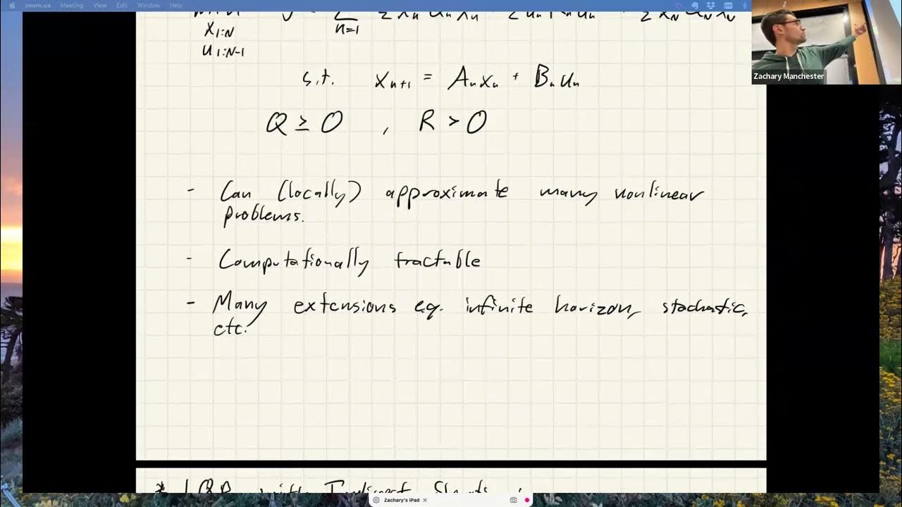 Optimal Control (CMU 16-745) 2023 Lecture 7: The Linear Quadratic Regulator Three Ways - YouTube