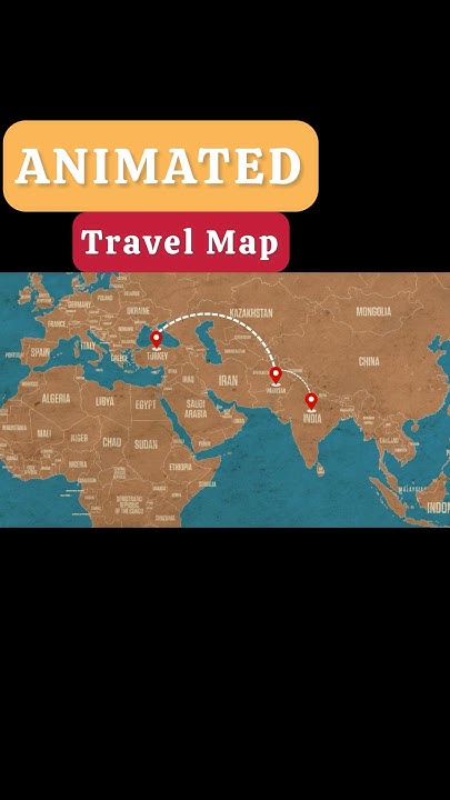 How To Create Travel Map Animation | Flight Route Animation | Canva ...