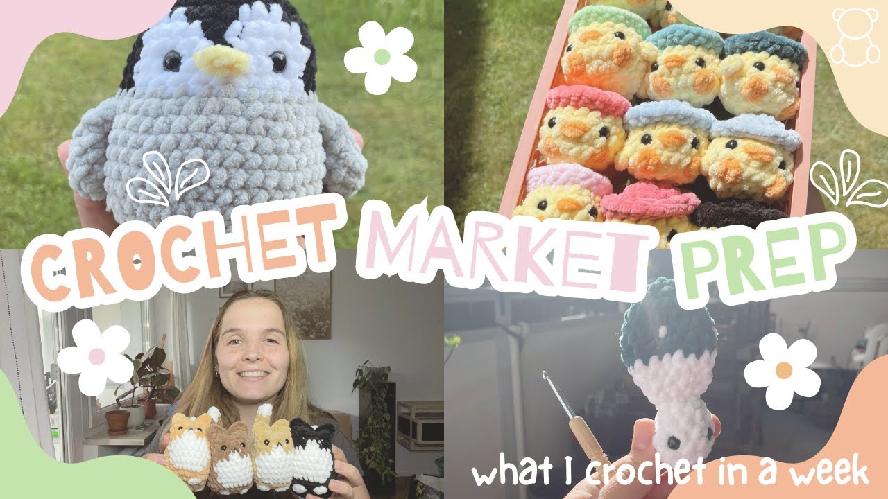 Market Prep Vlog Week of Crochet 🧸 Custom Order packing🌼 Running my ...