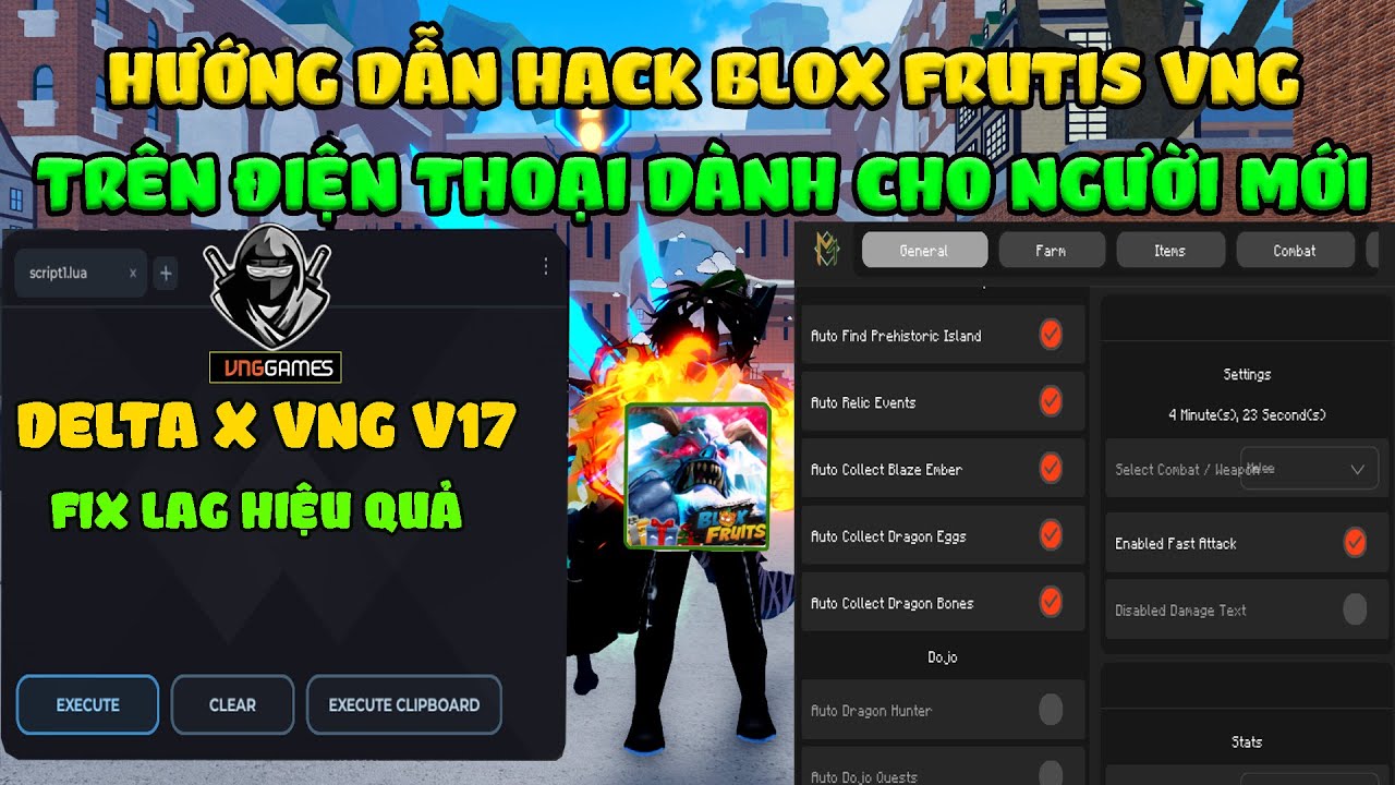 Hướng Dẫn Hack Blox Fruits 22 DELTA X VNG Mới Trên Điện Thoại Auto Farm ...