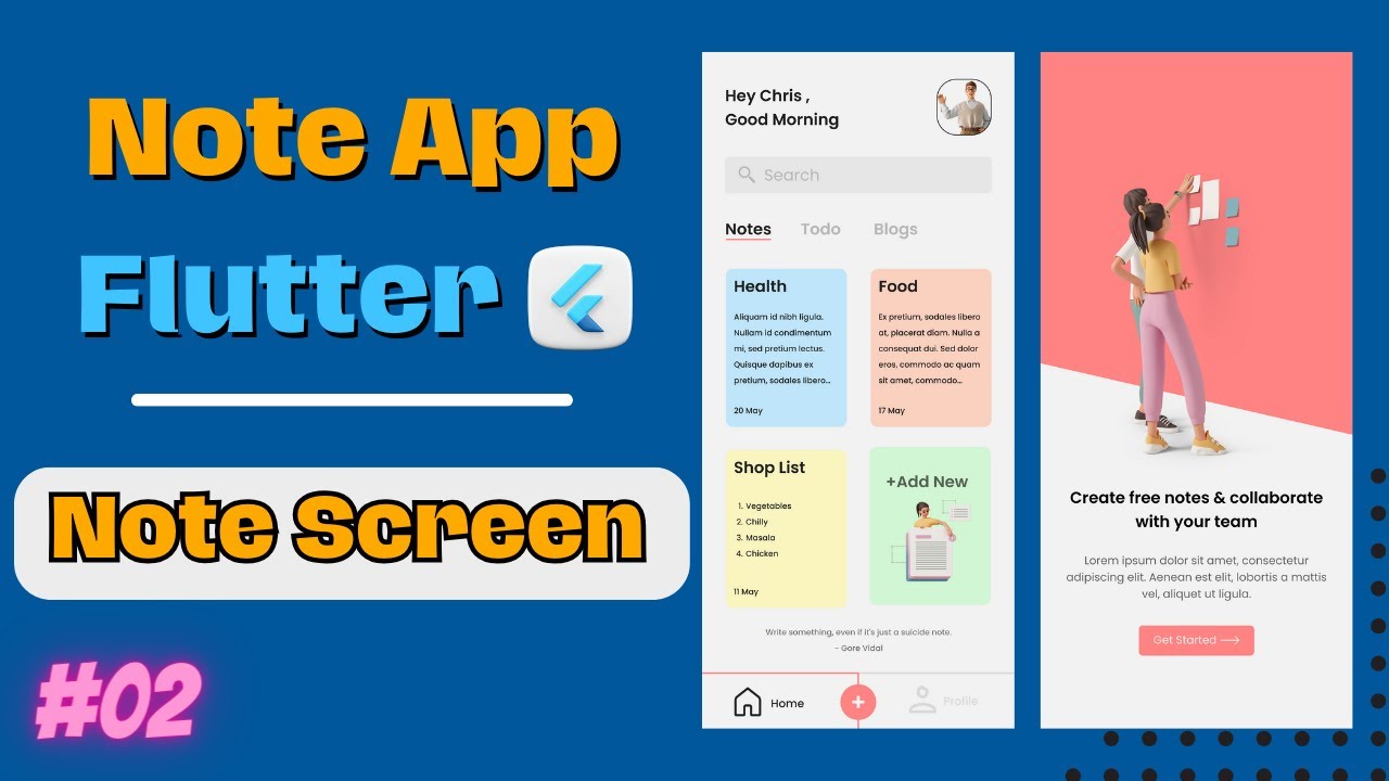 Build A Flutter Note App Using Hive Data Base Notes Screen Youtube