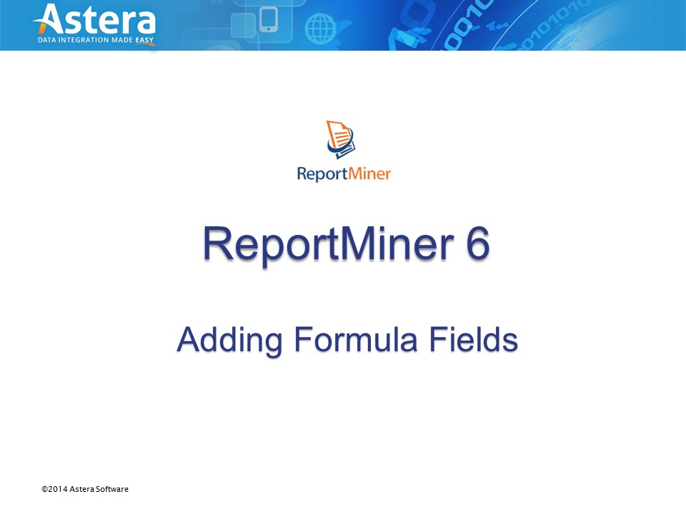 Adding Formula Fields in Astera ReportMiner - YouTube