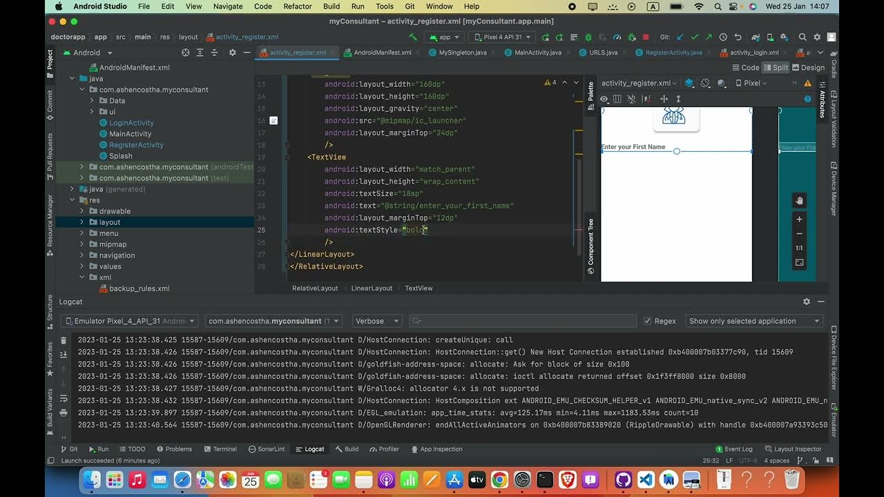 How to to Android TextView label text as Bold style text - YouTube