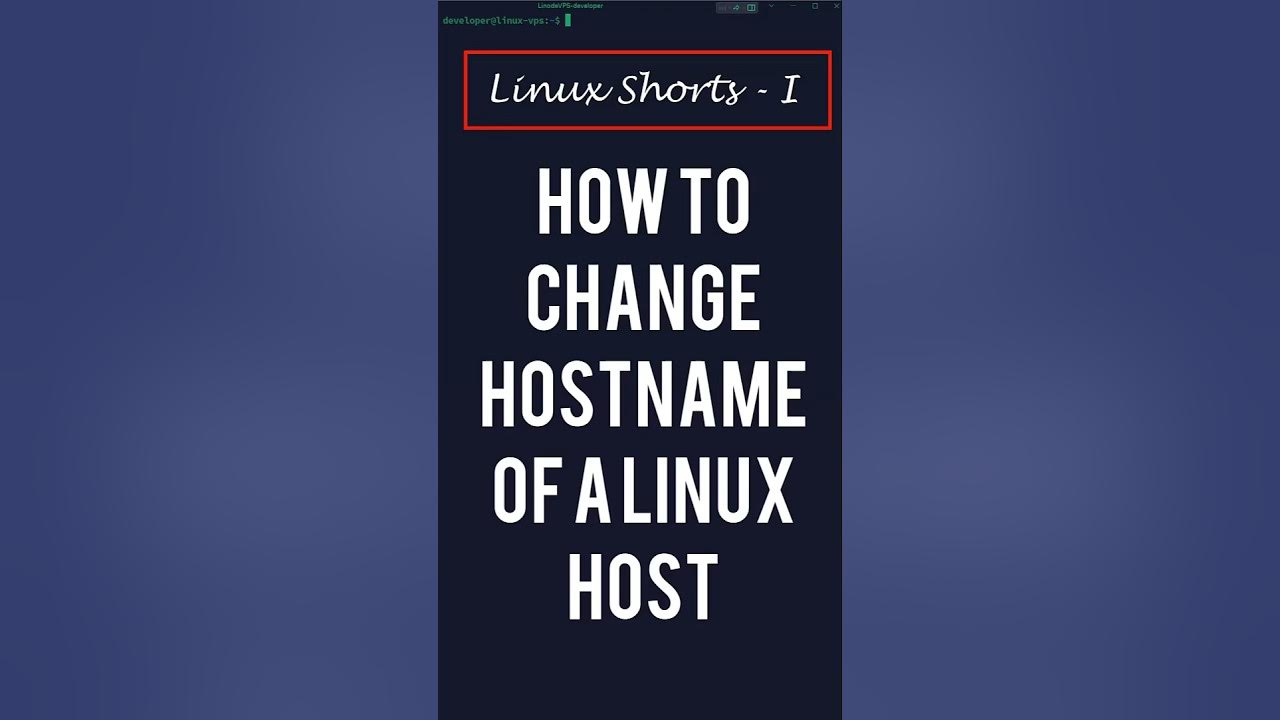 Change hostname of a Linux host | Linux Admin | System Admin - YouTube