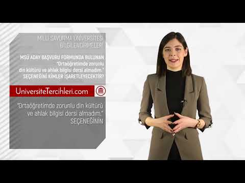 MSÜ Aday Başvuru Formunda Bulunan “Ortaöğretimde zorunlu Din Kültürü ve Ahlak Bilgisi dersi almadım
