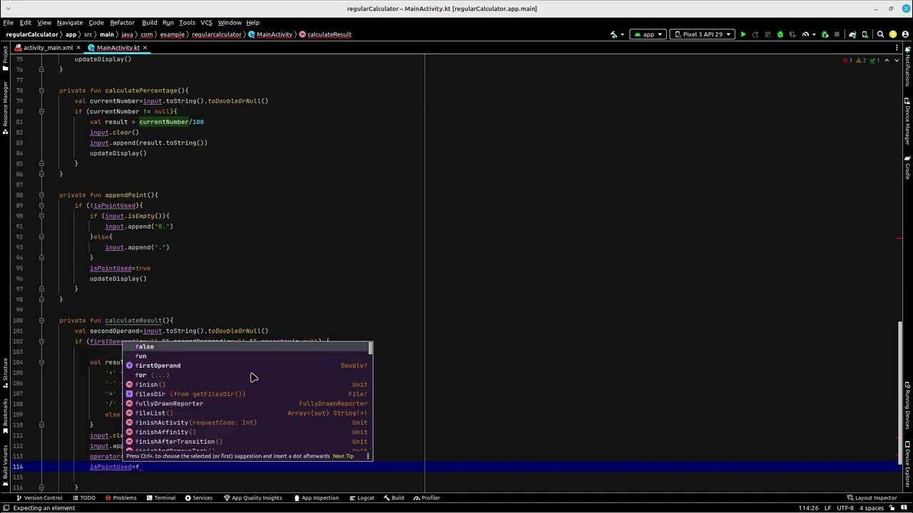 Making a Calculator App with Android Studio using Kotlin - YouTube