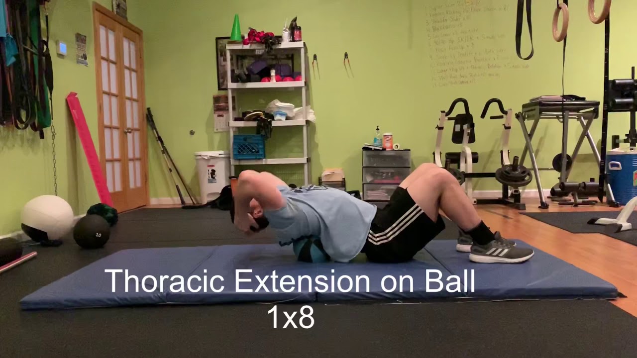 Thoracic Extension on Ball - YouTube